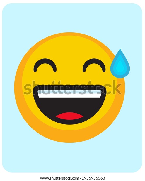 Relieved Emoji Relieved Face Relieved Expression Stock Illustration ...
