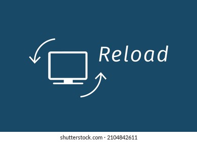 Reload Your Computer Abstract Linear Icon Stock Illustration 2104842611 ...