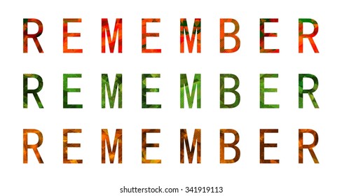 Remember Word Stock Illustration 341919113 | Shutterstock