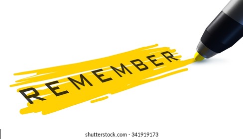 Remember Word Stock Illustration 341919173 | Shutterstock