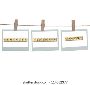 Reminder Remember Isolated White Background Stock Illustration ...