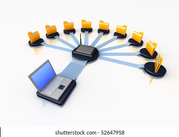 Remote Communication Computers Folders 스톡 일러스트 52647958 | Shutterstock