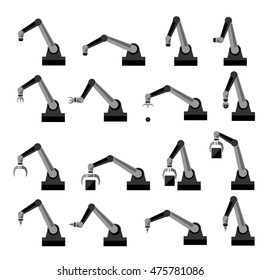 Remotely Controlled Robotic Arms Samples Automation: ilustrações stock ...