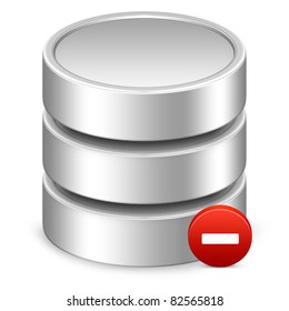 Database Icon Silver On Isolated White Stok İllüstrasyon 82565128 ...
