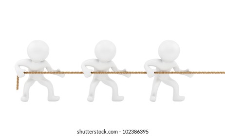 3d Man Business Boss Pulling Rope Stock Illustration 59908522 ...