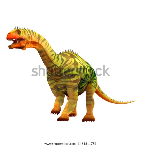 Render 3d Dinosaur Isanosaurus White Background Stock Illustration ...