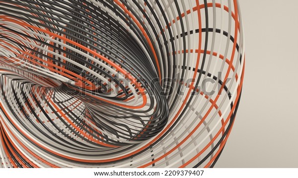 Render 3d Geometric Abstract Twist Background Stock Illustration ...