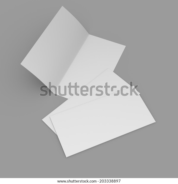 Render Blank Dl Size Brochures Two Stock Illustration 203338897 ...