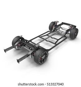 Render Car Chassis Without Engine Isolated Stock Illustration 513327040 ...