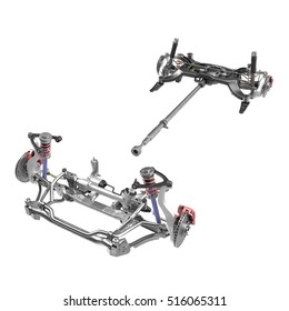 Render Car Chassis Without Engine Isolated Stock Illustration 516065311 ...
