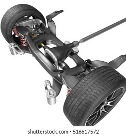 Render Car Chassis Without Engine Isolated Stock Illustration 516617572 ...