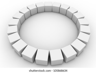 Render Circle Made Cubes Stock Illustration 105868634 | Shutterstock