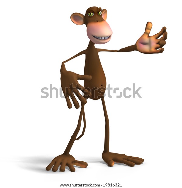 Render Funny Toon Monkey Clipping Path Stock Illustration 19816321 ...