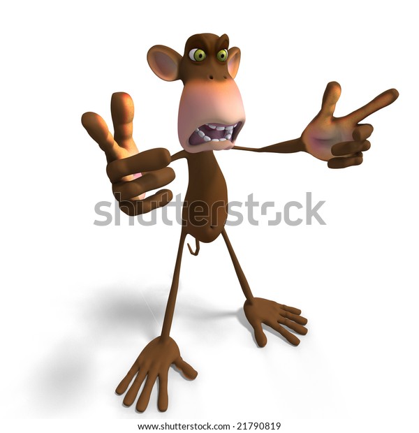 Render Funny Toon Monkey Clipping Path 스톡 일러스트 21790819 | Shutterstock