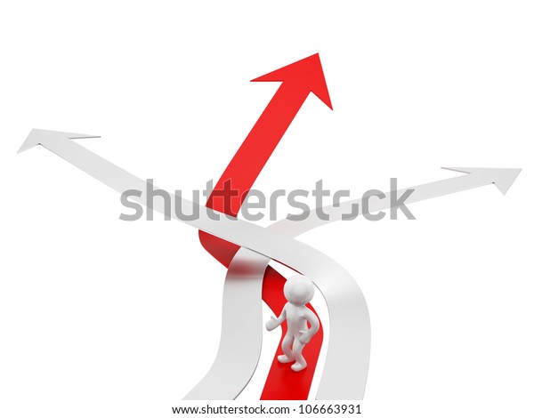 Render Human Arrows Isolated On White Stock Illustration 106663931