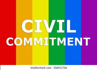Render Illustration Civil Commitment Title On Stock Illustration ...