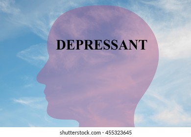 Render Illustration Depressant Script On Head Stock Illustration ...
