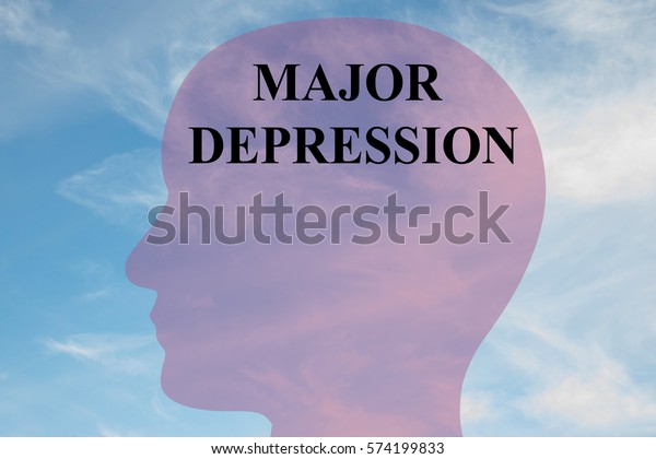 Render Illustration Major Depression Title On Stock Illustration 574199833