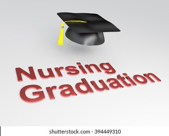 Render Illustration Nursing Graduation Script Under 스톡 일러스트 394449310 ...