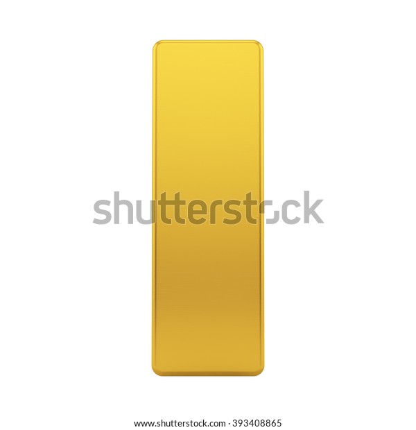 Render Letter Brushed Gold Texture Isolated Stock Illustration ...