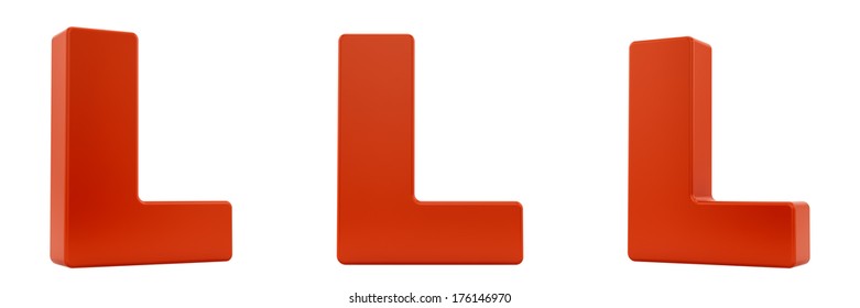 Render Letter L Three Different Angles Stock Illustration 176146970 ...