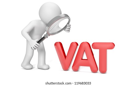 Render Man Magnifying Glass Looking Text Stock Illustration 119683033 ...