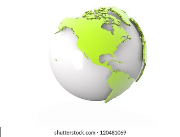 Render Modern World Globe Showing Asia Stock Illustration 120481054