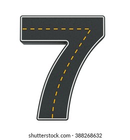 Render Number 2 Road Texture Isolated Stock Illustration 388268626 ...