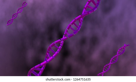 Render Pink Dna Strands Stock Illustration 1264751635 | Shutterstock
