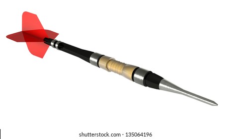 Render Red Dart Isolated Stock Illustration 135064196