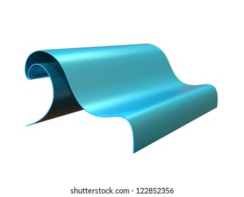 Render Sofa Shaped Wave Isolated On Stock Illustration 122852356 ...