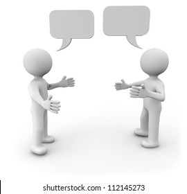 Render Two Man Talking Stock Illustration 112145273 | Shutterstock