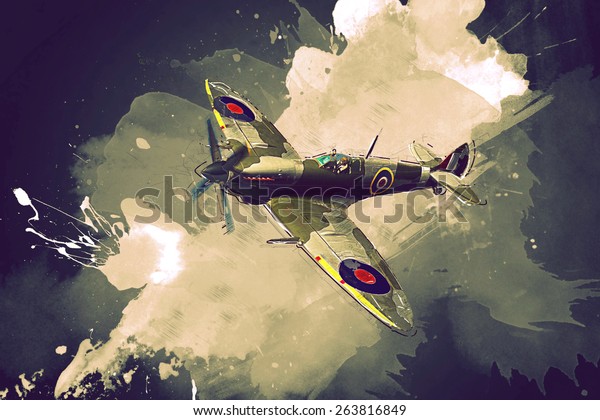 Render Ww2 Airplane 3d Model Flight Stock Illustration 263816849 ...