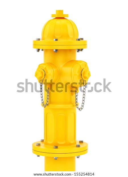 Render Yellow Fire Hydrant Isolated On Stock Illustration 155254814 ...