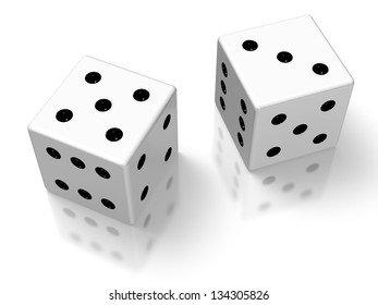 Rendered Image Two Dice Stock Illustration 134305826 | Shutterstock