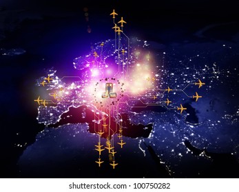 Rendering City Light Map Courtesy Nasa Stock Illustration 100750282 ...