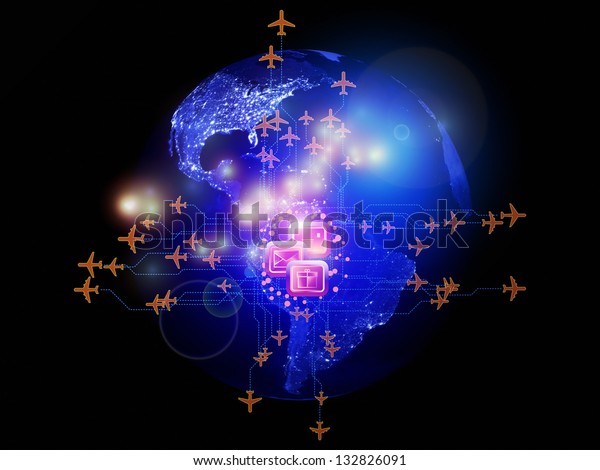 Rendering City Light Map Courtesy Nasa Stock Illustration 132826091 ...