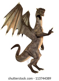 Rendering Standing Dragon: ilustración de stock 113744389 | Shutterstock