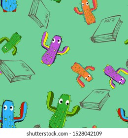 Repeat Drawing School Background Book Funny Stock Illustration ...