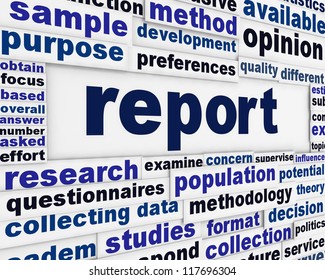 Report Message Background Concept Official Document Stock Illustration ...