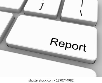 Report Text On Button Keyboard 3d Stock Illustration 1290744982 ...