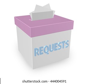 Requests Word On Box Note Something Stock Illustration 444004591 ...