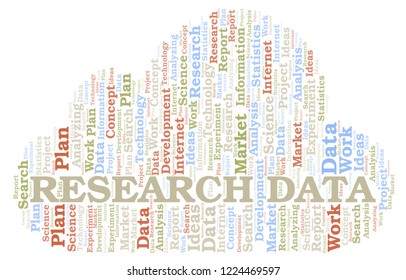 Research Data Word Cloud Stock Illustration 1224469597 | Shutterstock