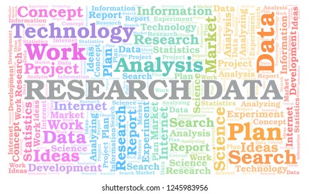 Research Data Word Cloud Stock Illustration 1245983956 | Shutterstock