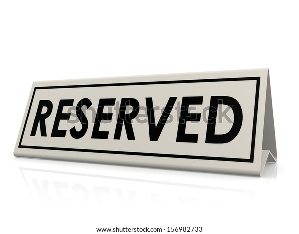 Reserved Table Sign Stock Illustration 156982733 | Shutterstock