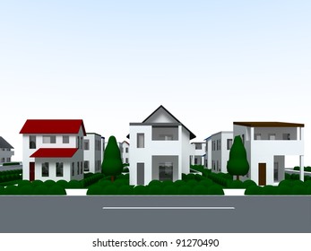 Residential Area 스톡 일러스트 91270490 | Shutterstock