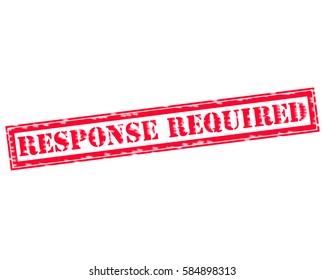 Response Required Red Stamp Text On Stock Illustration 584898313 ...
