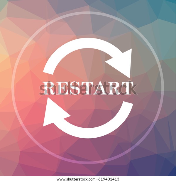 Restart Icon Restart Website Button On : illustration de stock ...