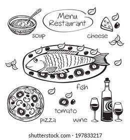 Hand Drawing Iliustration Food Stock Vector (Royalty Free) 77170405