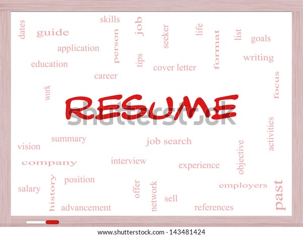 Resume Word Cloud Concept On Whiteboard Stock Illustration 143481424 ... Resume Word Cloud Concept On Whiteboard Stock Illustration 143481424 ...